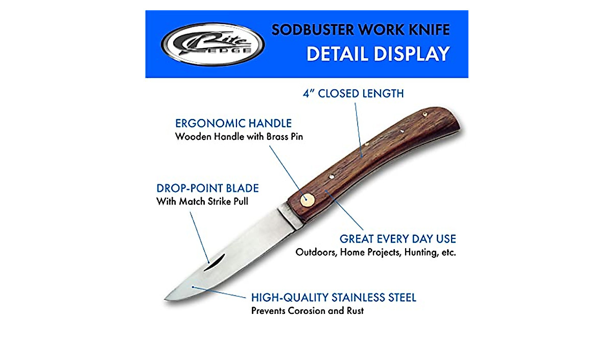 SZCO Sodbuster Work Knife - Compact, Durable & Classic Utility Knife