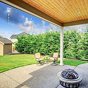 15 Pieces Away Rods Away Device Wind Twisting Rods Spiral Rods Attractive Hanging Rods for Garden Porch, 12 Inch