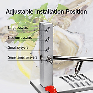 SANLIUJIU Oyster Opening Tool, Oyster Shucker-Shucking Machine, Oyster Opener Machine, Oyster Shucking Clamp Tool Kit with Oyster Shucking Knife and Gloves, Aluminum Oyster Shucking Clamp