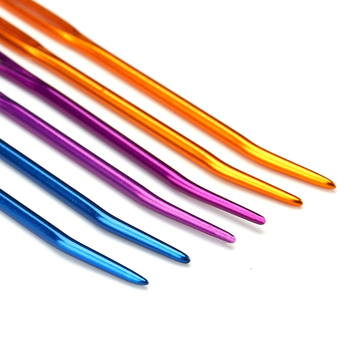 Wool Needles Colorful Bent Tip Tapestry Needles Large-Eye Aluminium Sewing Knitting Needles