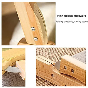 GGCG Tatami Chair Accent Furniture,Foldable Meditation Floor Chair, Living Room Chair Floor Seat, Portable Japanese Legless Chair,Lazy Sofa for Bay Window Meditation Reading,Balny Chair with Cushion