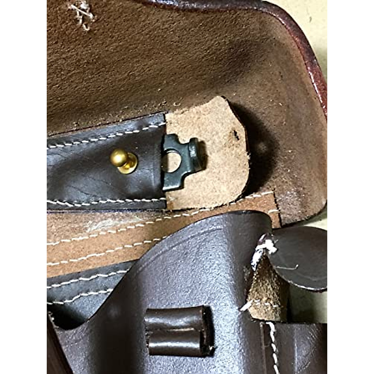 REINDEER Luger P-08 8" Artillery Holster w. Stock Straps - Dark Brown,WWII Reproduction, WW2 Reproduction,WWII/WWI, Collectibles Goods,Collectibles Products,WWII repro