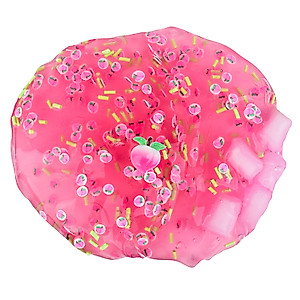 2 Pack Jelly Cube Crunchy Slime Kit, Blue and Pink Clear Crunchy Slime, Super Soft Crystal Slime Toy, for Kids Party Favors and School Education, Stress Relief Toy for Girls and Boys