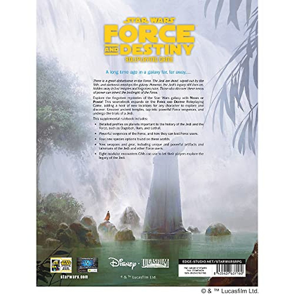 EDGE Studio Star Wars Force and Destiny Game Nexus of Power SOURCEBOOK Roleplaying Game Strategy Game for Adults and Kids Ages 10+ 2-8 Players Average Playtime 1 Hour Made by EDGE Studio