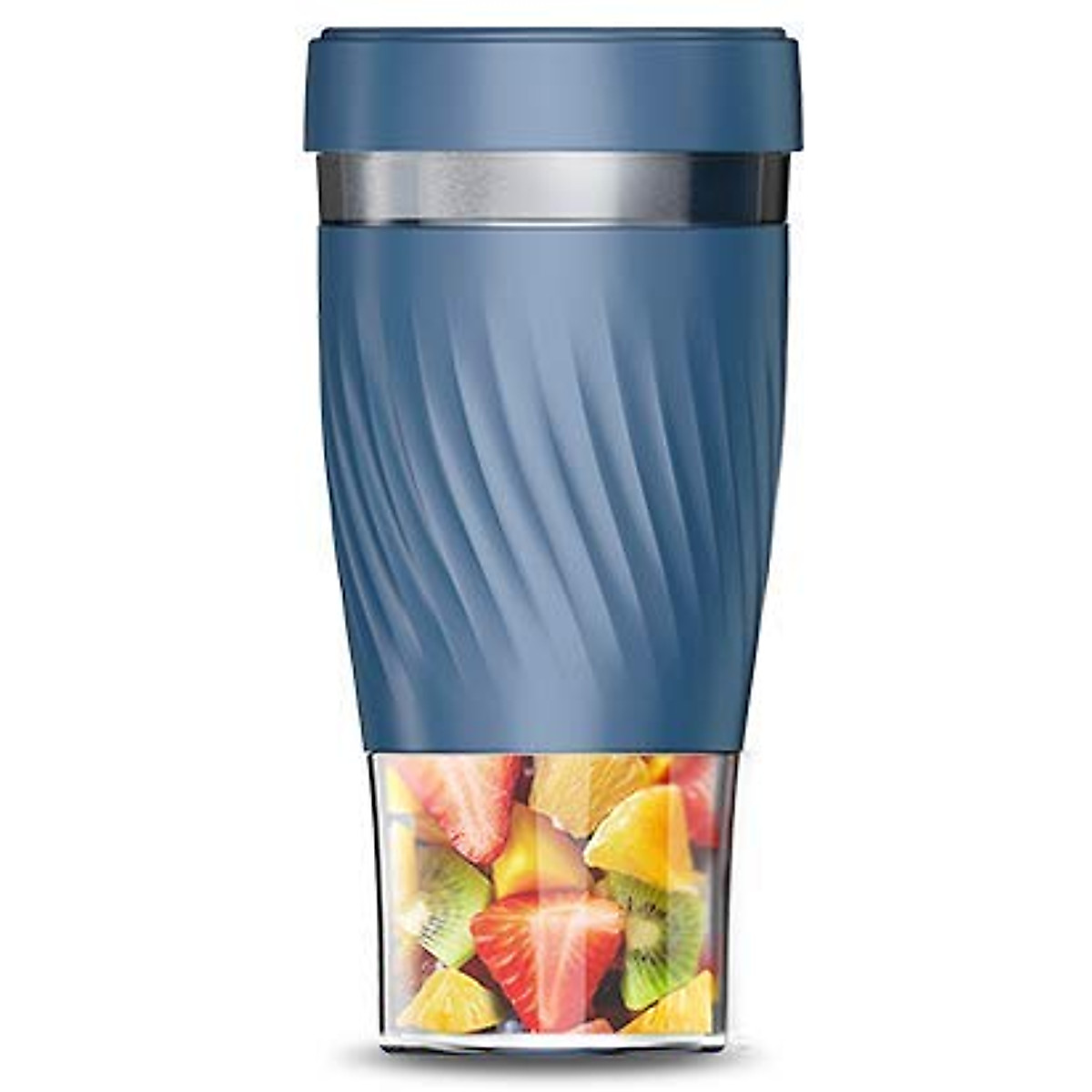 DUOLE Portable Blender, Healthy Food Juicer, Personal Mixer Fruit Rechargeable with USB and attachable charging port, Mini Blender for Smoothie, Fruit Juice, Milk Shakes, 250ml, 7.5V, Gym lover, Yoga Lover, Two Premium Food Grade Blades for Great Mixing (