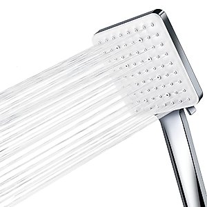 High Pressure Shower Head with Handheld Newentor Shower Head with 6 Spray Settings, Adjustable Detachable Universal Handheld Shower Head Replacement for Adults Children Pets Use, Chrome(No Hose）