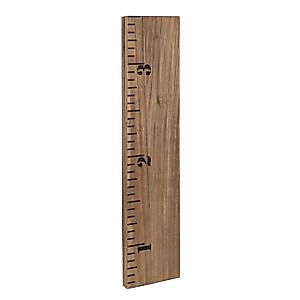 Kate and Laurel Growth Chart 6.5' Wood Wall Ruler, Rustic Brown
