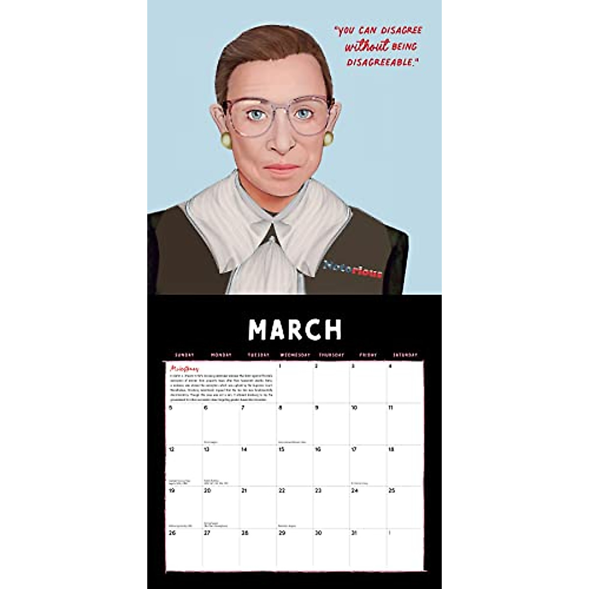 2023 The Legacy of Ruth Bader Ginsburg Wall Calendar: Her Words of Hope, Equality and Inspiration ― A yearlong tribute to the notorious RBG (12-Month Art Calendar)