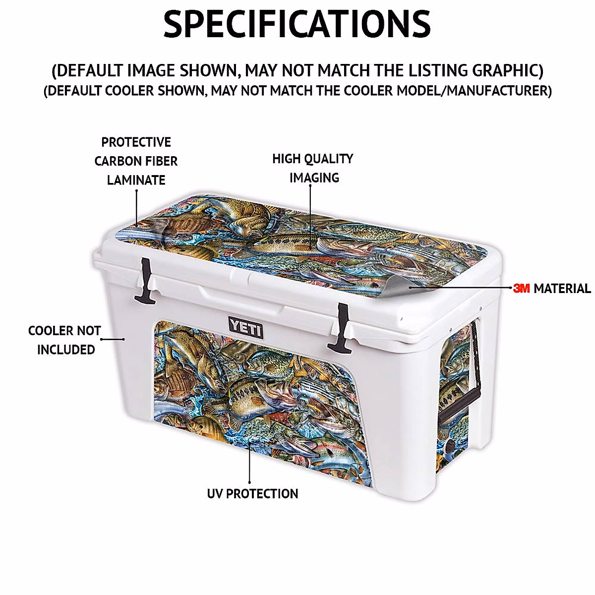 MightySkins Carbon Fiber Skin Compatible with Yeti Roadie 60 Wheeled Cooler - Penguin | Protective, Durable Textured Carbon Fiber Finish | Easy to Apply, Remove, and Change Styles | Made in The USA