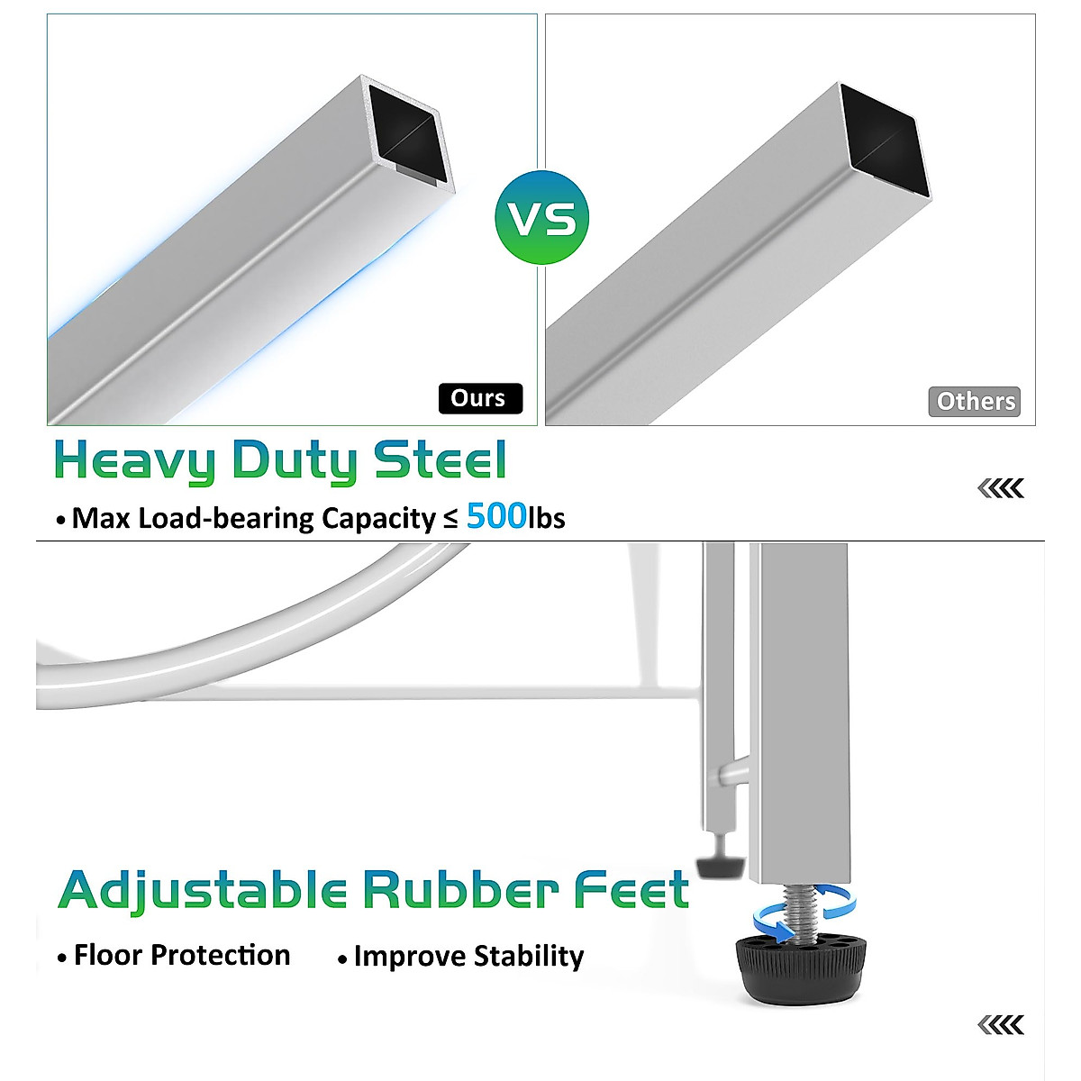 ZOTO 5 Gallon Water Jug Stand Water Bottle Holder, 3 Tiers Water Jug Holder Storage Rack for 6 Bottles, Heavy Duty Detachable Steel for Home and Office(Silver)