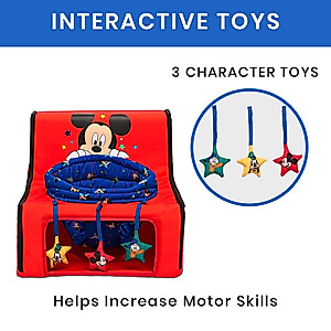 Disney Mickey Mouse Sit N Play Portable Activity Seat for Babies by Delta Children – Floor Seat for Infants, 17.5x21x14 Inch (Pack of 1)