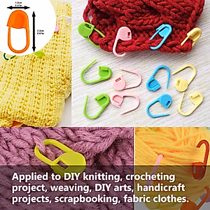 Stitch Counters 2 Pcs LED Digital Row Counter and Stitch Markers 50 Pcs Crochet Stitch Markers for Knitting Sewing Stitching Weaving, Muslim Pray, Recording Sports Scoring, Lap Counting by ILouxNei