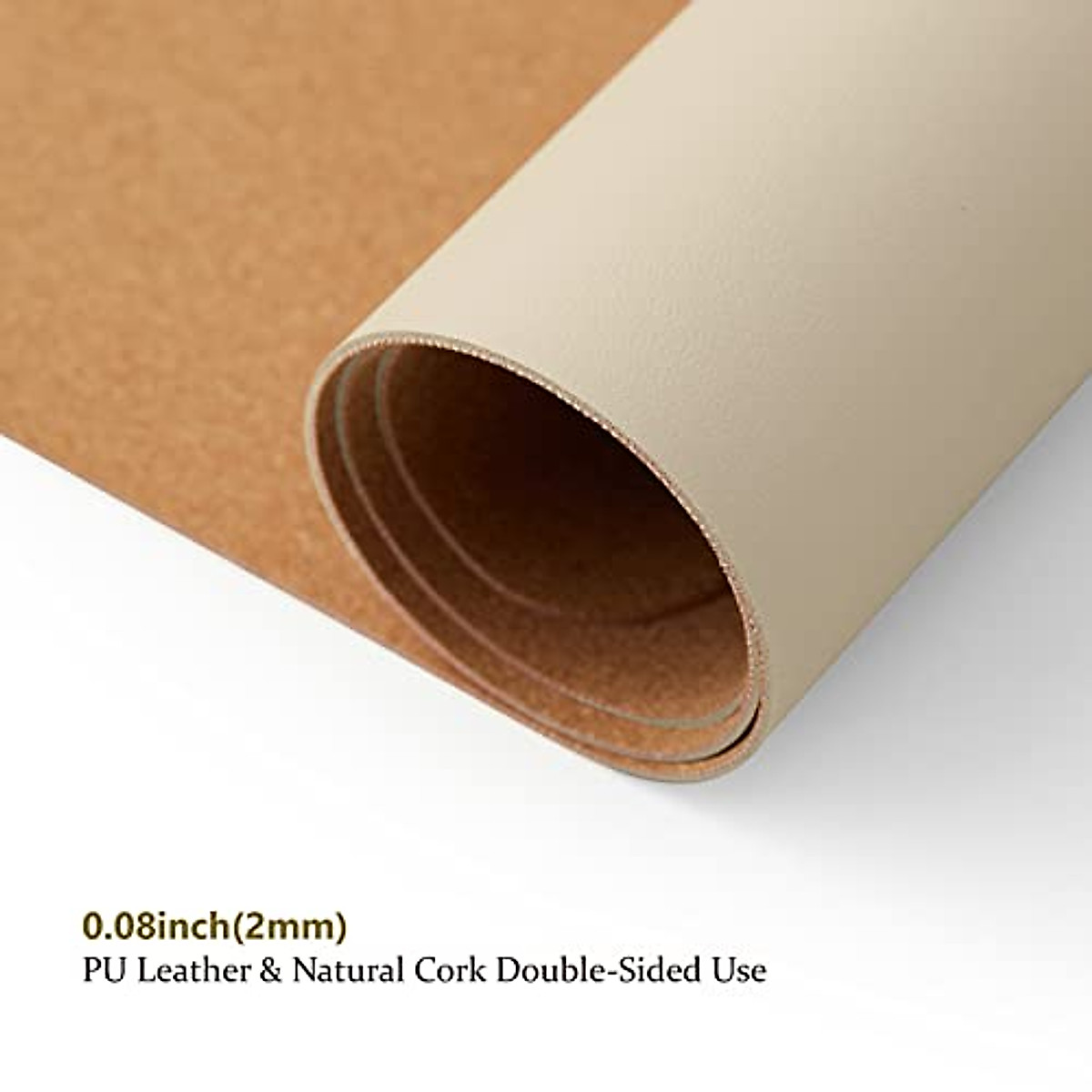 Cork Desk Mat - Dual-Sided Desk Pad for Office and Home - Desk Organization and Accessories - Ideal for Large Mouse Pad and Desk Mats on Top of Desks(Beige,31.5"x 15.7")