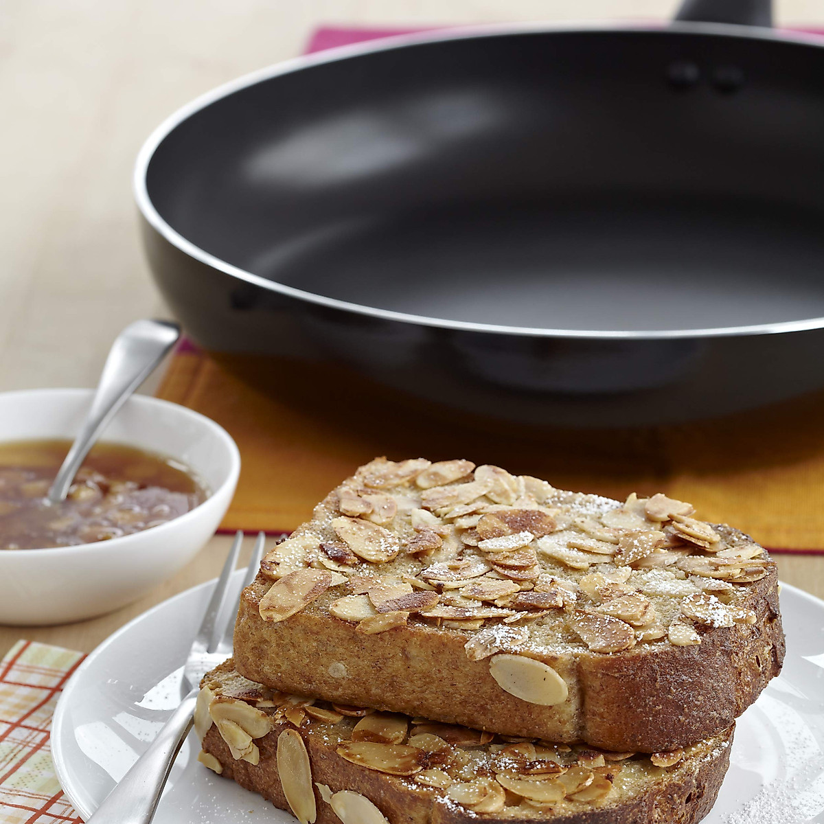 IMUSA USA Nonstick Soft Touch Handle 10" Charcoal Saute Pan w/Black