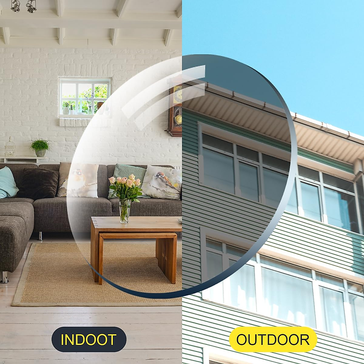 MIRYEA Blue Light Blocking Computer Reading Glasses Photochromic Anti Glare Sunglasses