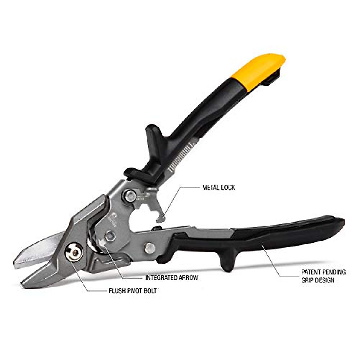 ToughBuilt - Bulldog Cut Aviation Snips - One Handed Lock Operation - (TB-H4-60-B)