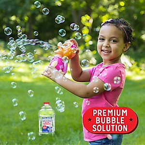 Little Kids Bubbles by Fubbles| Made in The USA |64oz Non Toxic Bubble Solution |Bubble Refill for Bubble Machines and Toys, Clear,12381