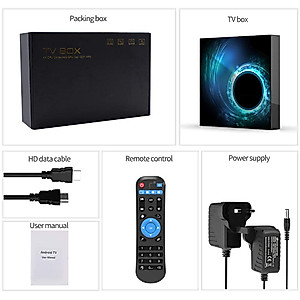 T95 Android TV Box 10.0 2GB RAM 16GB ROM 6K Ultra HD, AllWinner H616 64bit Support 3D USB HD H.265 2.4/5GHz Dual WiFi Ethernet Android Box