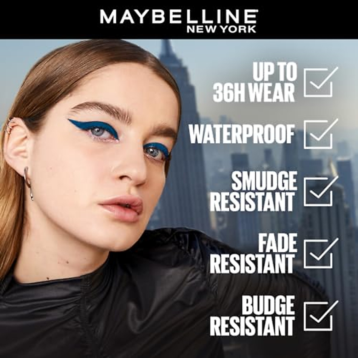 Maybelline TattooStudio Long-Lasting Sharpenable Eyeliner Pencil, Glide on Smooth Gel Pigments with 36 Hour Wear, Waterproof, Polished White, 1 Count