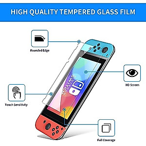 avakot 3 Pack Screen Protector for Switch Nintendo 6.2 Inch 2017 | Scratch Resistant Touch Sensitive Tempered Film for Switch Nintendo | Anti-Fingerprint Tempered Glass Screen Protector for Switch