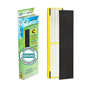 GermGuardian Air Purifier Filter FLT5000 Genuine HEPA Replacement Filter C for AC5000, AC5000E, AC5250PT, AC5350B, AC5350BCA, AC5350W, AC5300B Germ Guardian Air Purifiers , Gray