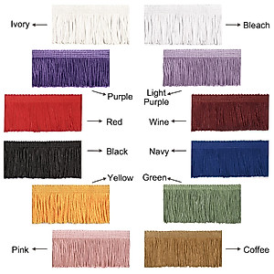 BEL AVENIR Lace Chainette Fringe Trim Polyester Tassel Trim with Hand Knitting for Home Accessories DIY Decoration (Coffee, 13.7 Yard x 2 Inches)