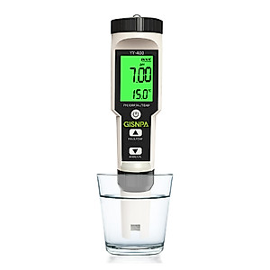 GISNPA PH Meter, Digital 4-in-1 PH ORP H2 Temp Meter, PPB/PPM Meter with ATC, 0.01 Resolution High Accuracy PH Tester for Drinking Water