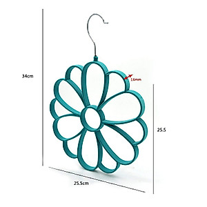 BVENGU Flocked Flower Scarf Hanger 5pcs
