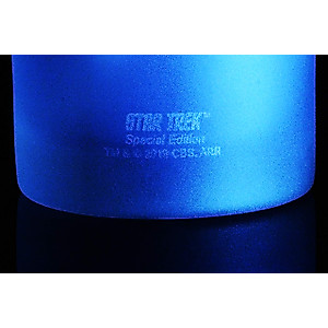 STAR TREK Ten Forward Etched Whiskey Glass - Officially Licensed, Premium Quality, Handcrafted Glassware, 11 oz. Set of 4 Rocks Glass - Perfect Collectible Gift for Series Lovers, & Special Occasions