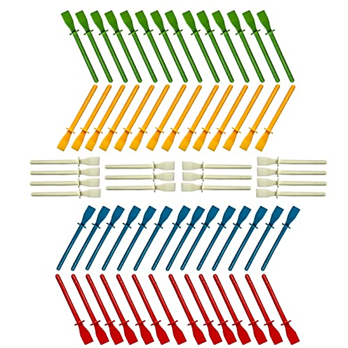 Lependor 70 Packs Glue Spreaders, Colored Plastic Glue Smear Sticks Applicator Glue Spreaders DIY Art Leather Craft Tool, Easy Clean Glue Spreaders Polypropylene Plastic - Pack of 70