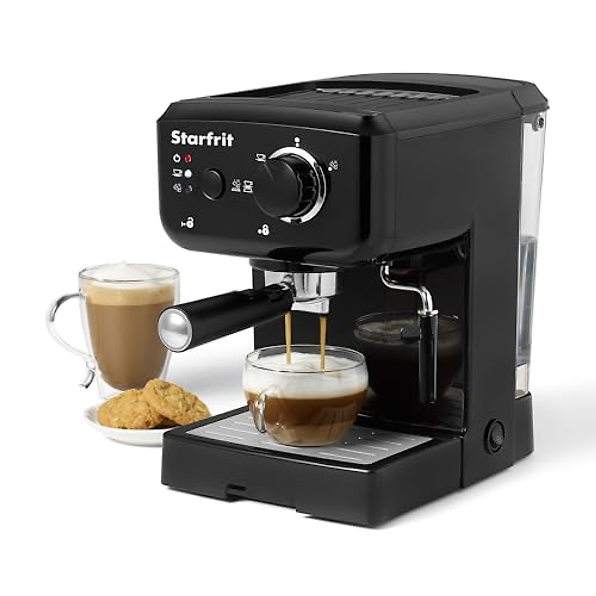Starfrit 024005-001-0000 Cappuccino Espresso Machine, Standard, Black