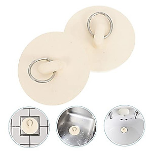 PRETYZOOM Kitchen Sink Stopper 6pcs Rubber Sink Stopper Water Plug White Tub Bathtub Drain Parts