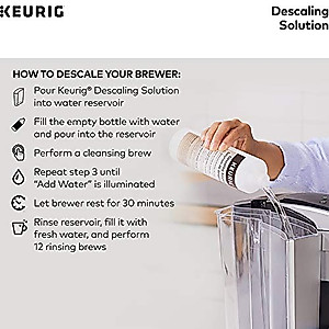 Keurig Brewer Cleaner Includes 14 oz. Descaling Solution, Compatible Classic/1.0 & 2.0 K-Cup Pod Coffee Makers