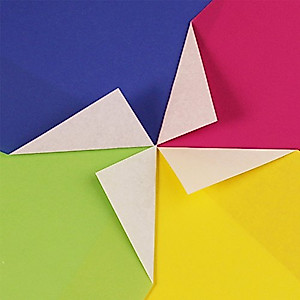Origami Paper Large, Opret 100 Sheets 20x20cm / 8 inch Large Origami Paper 50 Vivid Colors Single Sided for Arts and Crafts Projects