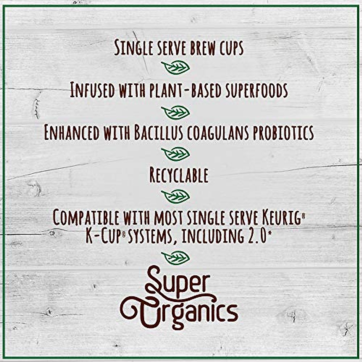 Super Organics Beauty Boost Green Tea Pods With Superfoods & Probiotics | Keurig K-Cup Compatible | Beauty Tea, Skin Care Tea | USDA Certified Organic, Vegan, Non-GMO Natural & Delicious Tea, 12ct