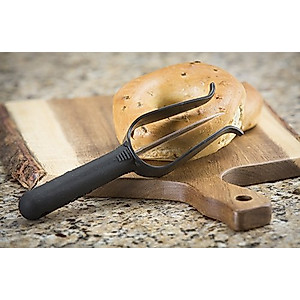 Tablecraft FirmGrip Bagel Knife - safely slice bagels, baguettes, English muffins and buns