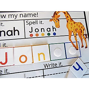 Personalized Dry Erase Name Mat Montessori Preschool Learning Activity (Pastel Rainbow)