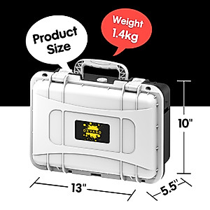DEVASO Carrying Case for Nintendo Switch Travel Case, Professional Deluxe Waterproof Case Soft Lining Hard Case for Nintendo Switch OLED Model Console Pro Controller & Accessories (Black&White)