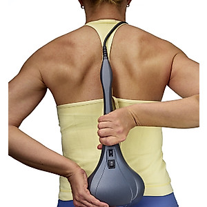 Thumper Sport Percussive Massager - Deep tissue home use massager for muscles, back, shoulders, legs, arms. Portable percussive therapy action electric handheld massager with long handle