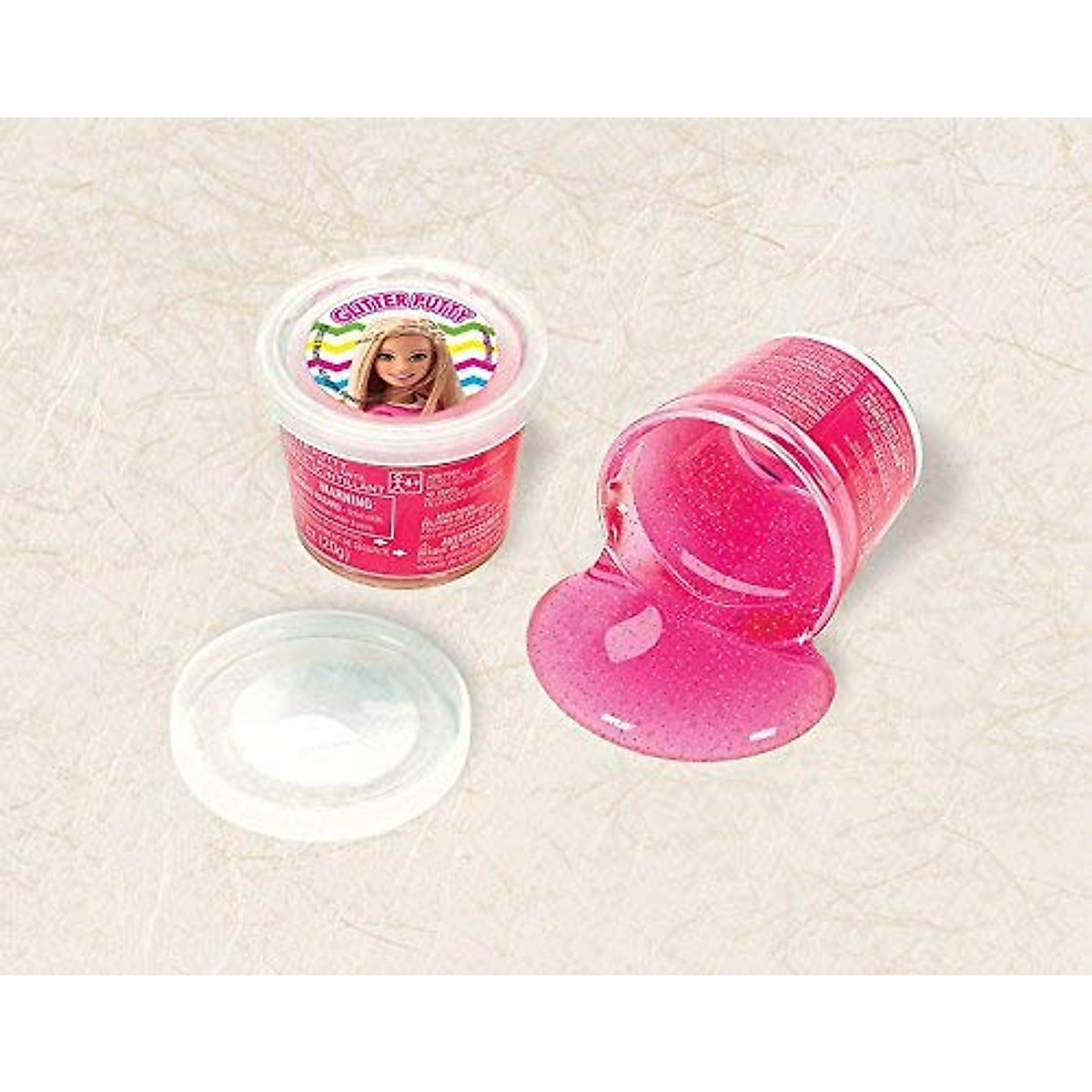 amscan Glitter Putty Favor | Barbie Sparkle Collection | Party Accessory,Magenta,1 1/4" x 1 1/2"
