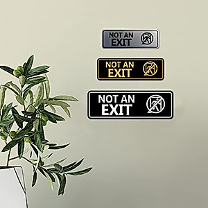 Standard NOT an EXIT (Stick Man) Sign (Brushed Silver) - Medium