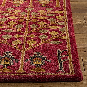 SAFAVIEH Heritage Collection Runner Rug - 2'3" x 12', Red & Multi, Handmade Traditional Oriental Wool, Ideal for High Traffic Areas in Living Room, Bedroom (HG418Q)