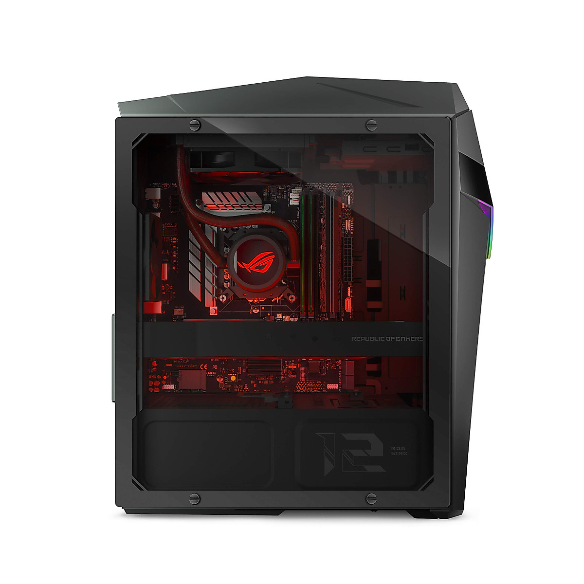 ASUS ROG Strix GL12 Gaming Desktop, Overclocked 9th Gen 8-core Intel Core i7-9700K, NVIDIA GeForce RTX 2060 6GB, 16GB DDR4 RAM, 512GB M.2 SSD + 1TB HDD, Windows 10 Home, Iroh Grey, GL12CX-DB763