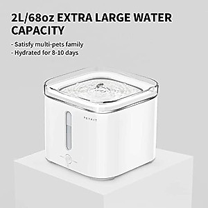 PETKIT Fresh Element Solo Automatic Pet Feeder+Eversweet 2S Cat Dog Water Fountain, White Cat Food Dispenser with 2L Water Drinking Fountain
