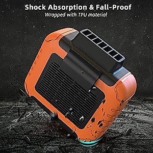 SLENPET 6000mAh Portable Waist Clip Fan with 23H Working Time, 6200RPM Strong Airflow, 3 Speeds, Rechargeable Battery Operated Personal Fan, Hands-free USB Belt Fan for Clothes Shirt Farm Work Hiking