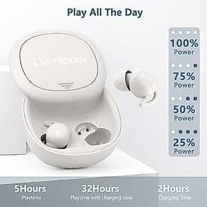 Bluetooth Sleep Earbuds, Noise Blocking Small Buds for Sleeping, Wireless Sleep Headphone Comfortable Fit, Invisible and Skin-Soft in-Ear Designed for Side Sleepers, Insomnia, Snoring, Work, Leisure