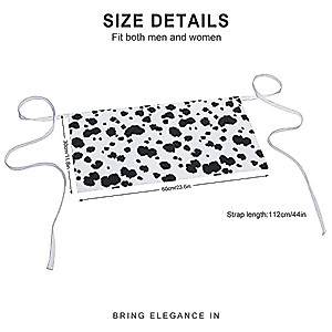 ZGVDVZ Dalmatian Print Pattern Apron With 3 Pockets For Aldult Kitchen Chef Aprons For Cooking Baking Gardening