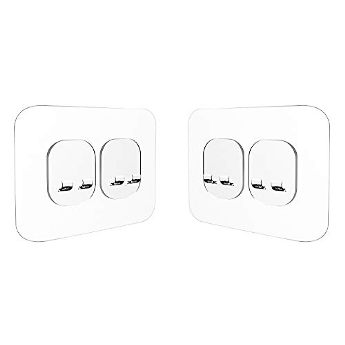 KINCMAX 2 Packs Strong Sticky Waterproof Heavy-Duty Sponge Holder Adhesives Nail Free Transparent Adhesive Pads for Kitchen Sink Organizers, Sink Brush Holder, Soap Dishes