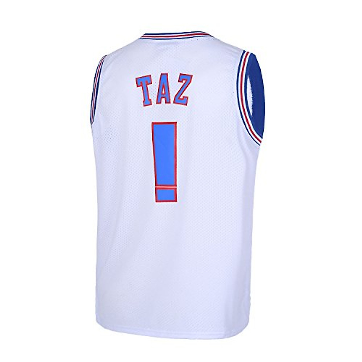 TUEIKGU #! Taz Space Movie Basketball Jersey for Men 90s Hip hop Clothing for Party (White, XX-Large)
