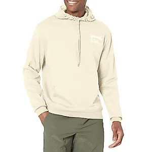Spalding Men's Cotton French Terry Branded Hoodie, Birch, Small